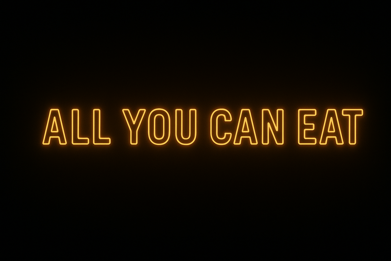 "All You Can Eat" LED Neon Sign | Light-Up Buffet Signage – Neonific